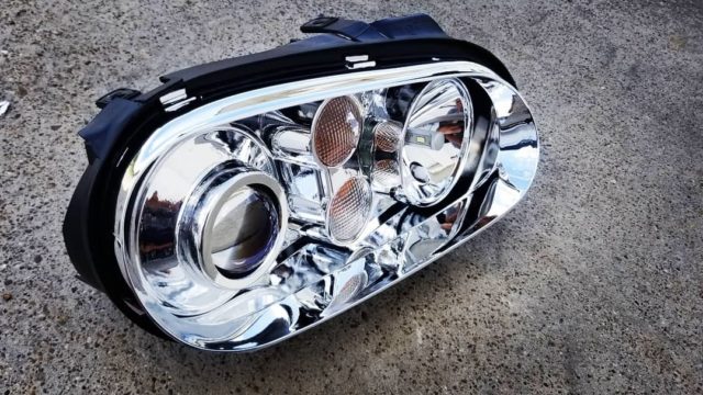 VXT GEN2 (OEM R32 HID Style) Bi-LED Headlight Assemblies – Chrome – MK4 ...